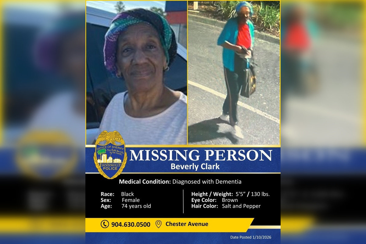 Search Underway for Missing 74-Year-Old Beverly Clark in Jacksonville