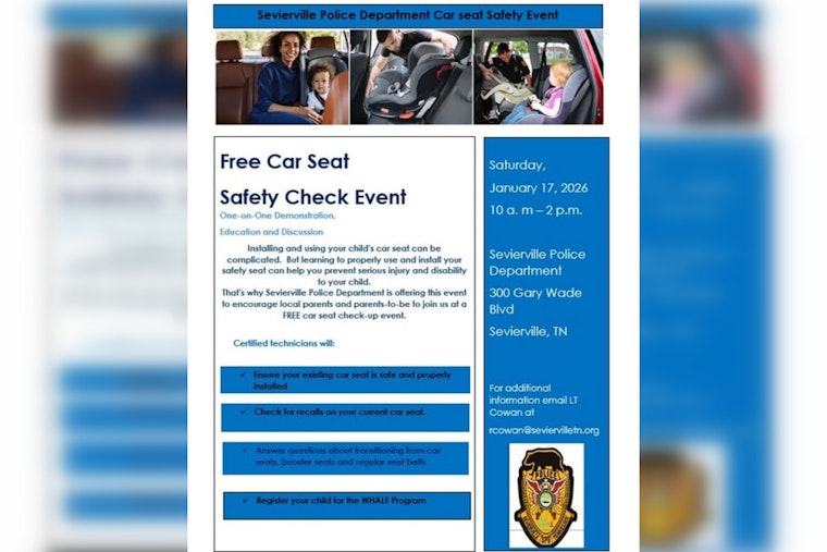 Sevierville Police Department Offers Free Child Car Safety Seat Checks