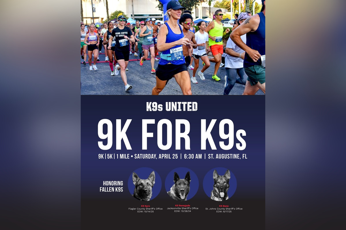 St. Augustine to Host '9K for K9s' Memorial Race in Honor of Fallen