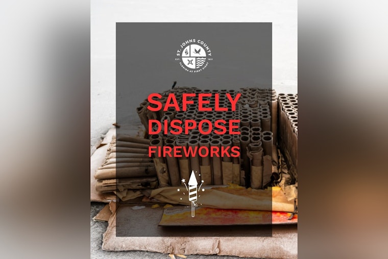 St. Johns County Issues Guide for Safe Fireworks Disposal After New