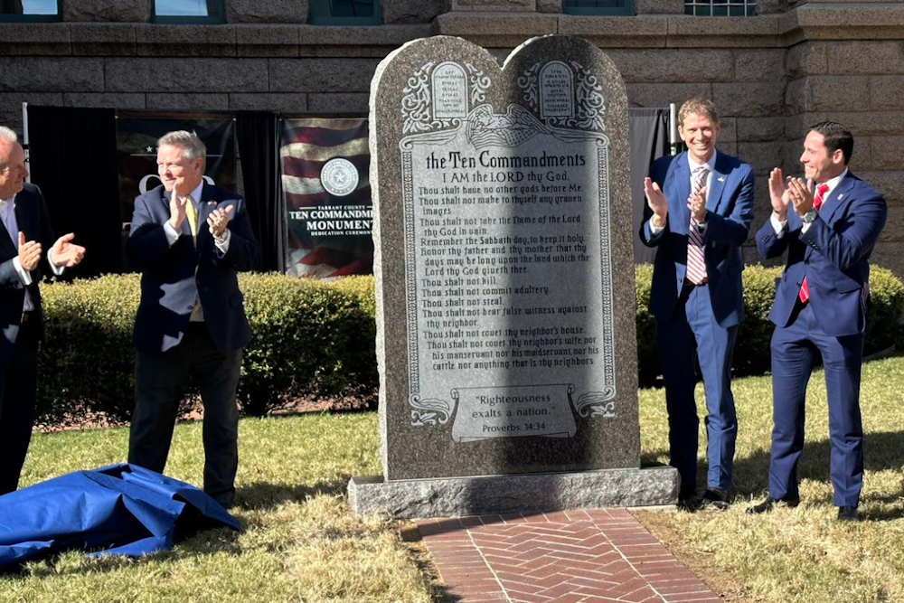 Tarrant County Unveils Ten Commandments Monument Amidst Celebration