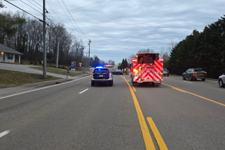 Traffic Delays on E. Emory Rd as Two Hospitalized After Collision Near