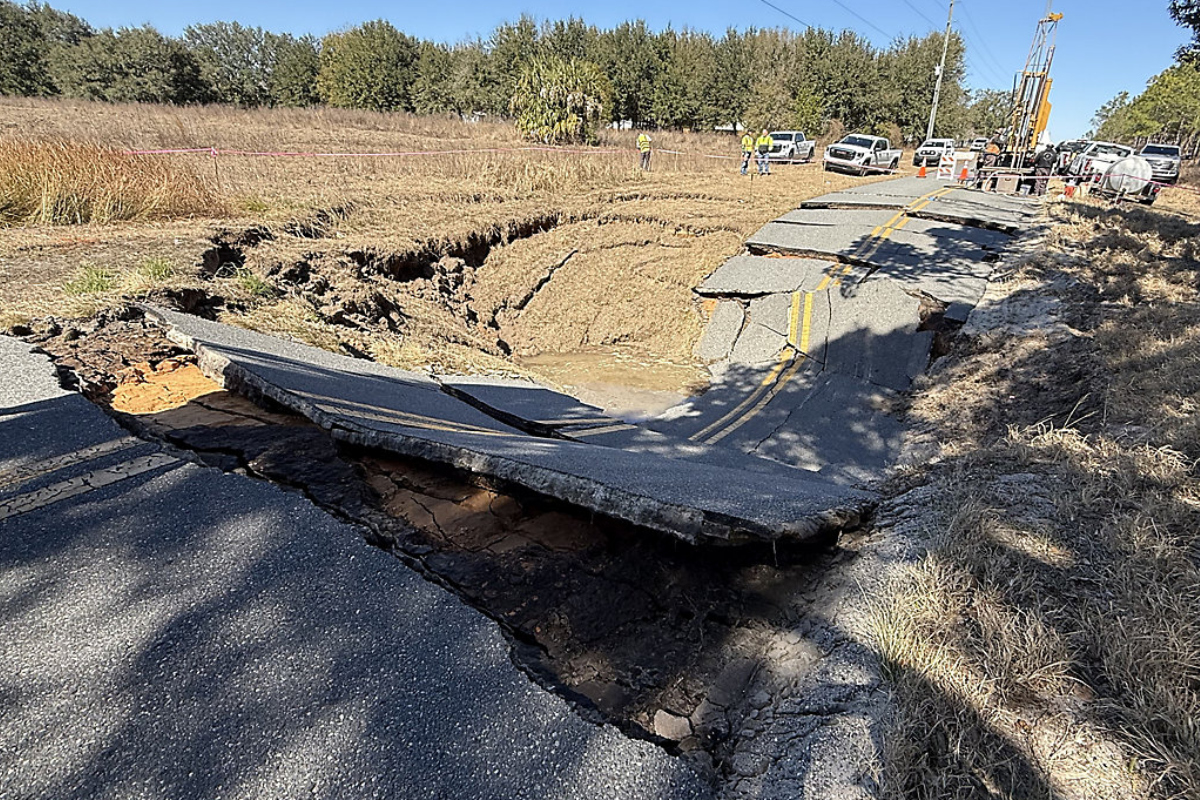 Confirmed Sinkhole Cause of Groveland Road Collapse, Lake County to