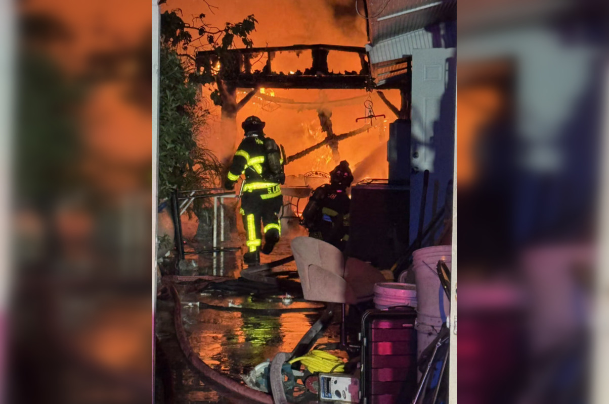Hialeah Firefighters Quell Blaze as Gazebo Fire Threatens Home, No