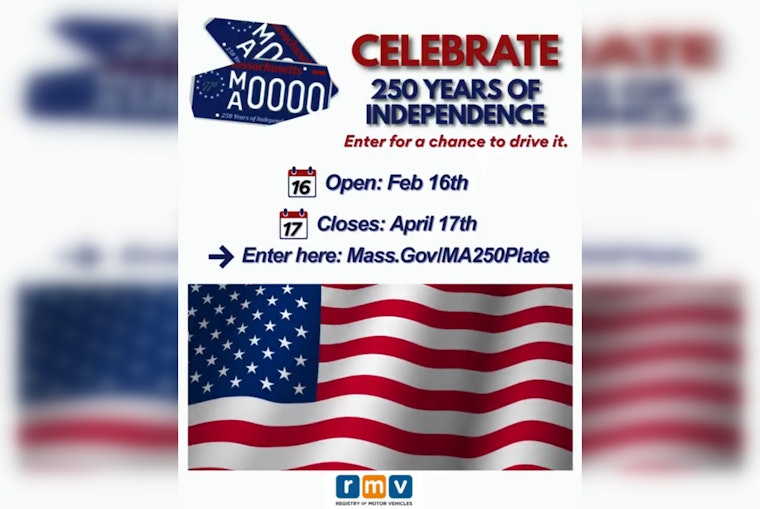 Massachusetts RMV Launches "250 Years of Independence" Special License