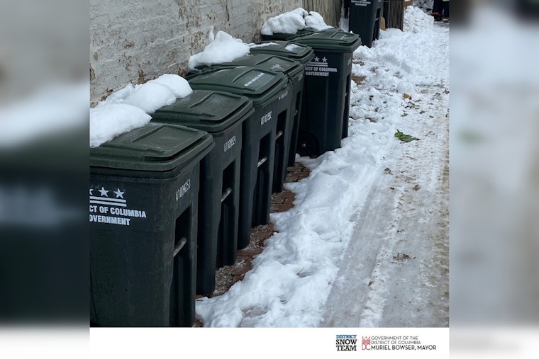 Trash Piles Up In D.C. After Snowstorm