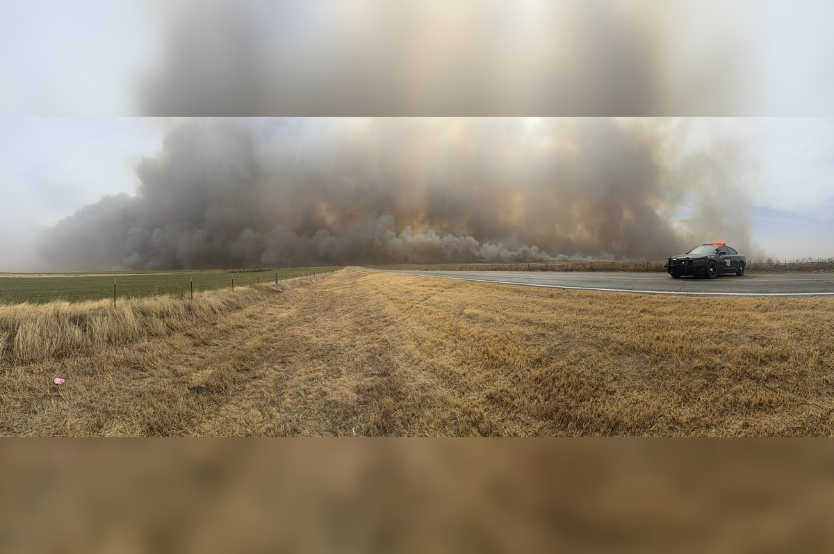 US 64 Closed Near Forgan As Wildfire Crosses Road