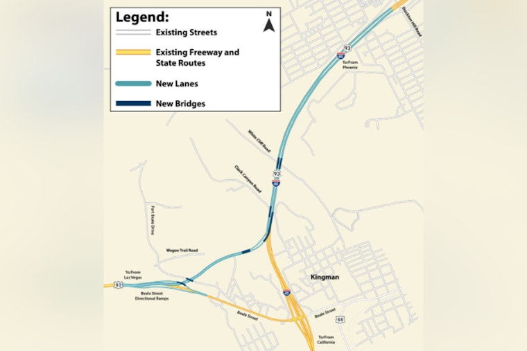 Arizona’s $106 Million Kingman Fix Targets Vegas-Phoenix Traffic