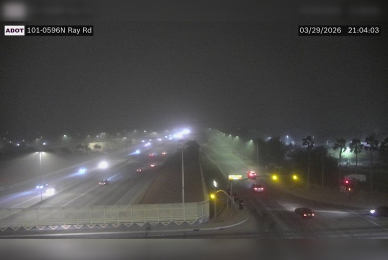 Dust Surge Chokes Phoenix Valley, Blurs Chandler Freeway Cam