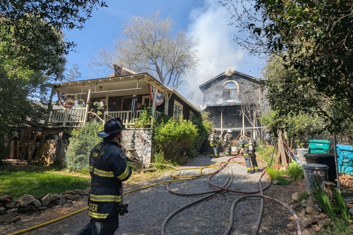 Placerville Home Fire Near Canal Street Forces Road Closures