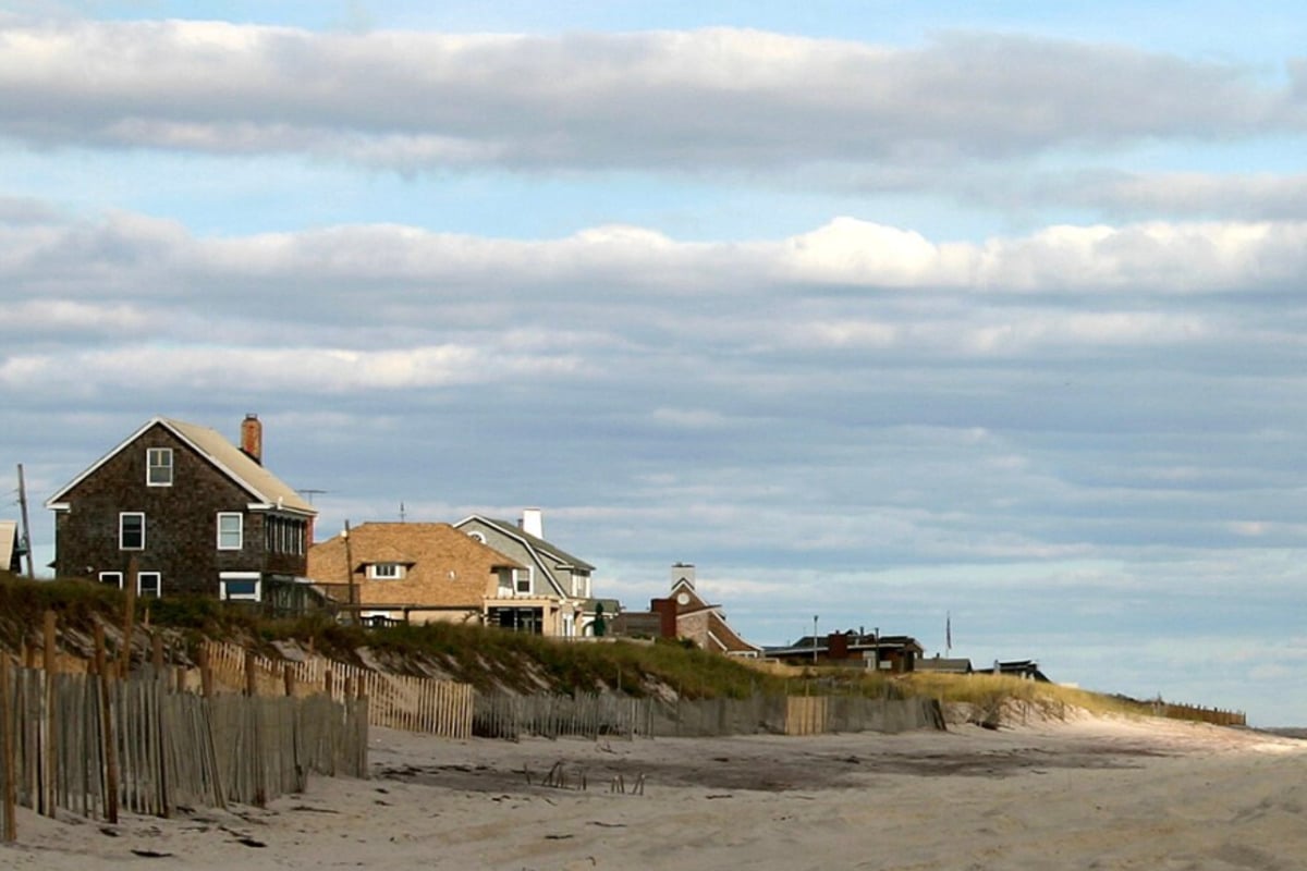 Crews Battle Fire At Ocean Beach Fire Island