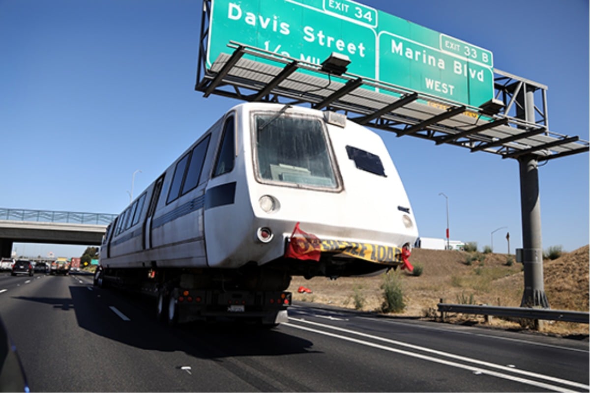 All Aboard For Pizza: Retired BART Car Rolls Into Downtown Hayward