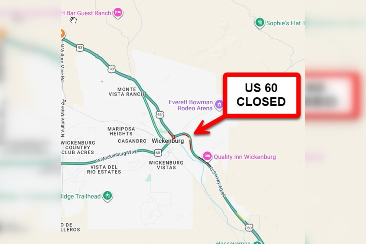 Brush Fire Slams US 60 Near Wickenburg, Shuts Highway In Both