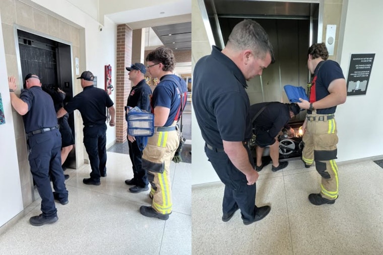 Keller Elevator Jam Traps Voters as Firefighters Haul Ballot Machine