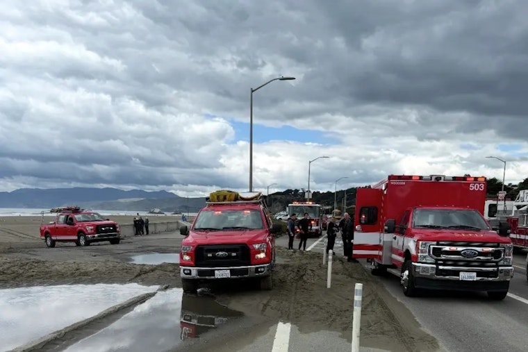 Ocean Beach Horror as Lifeguards Battle 'Washing Machine' Surf in