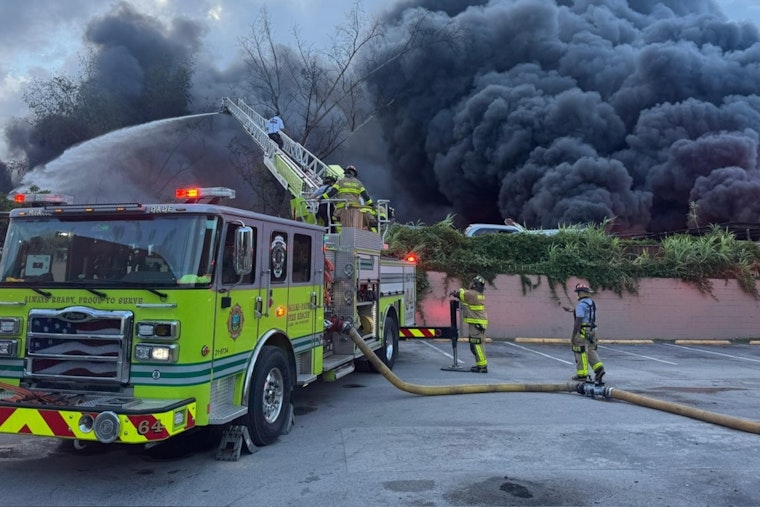 Opa-Locka Junkyard Fire Sends Thick Smoke Over Neighborhood