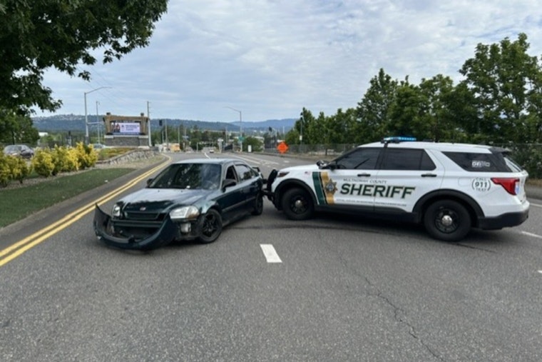 Stolen Ride Slams Deputy SUV In Wild NE Halsey Chase Near Gresham