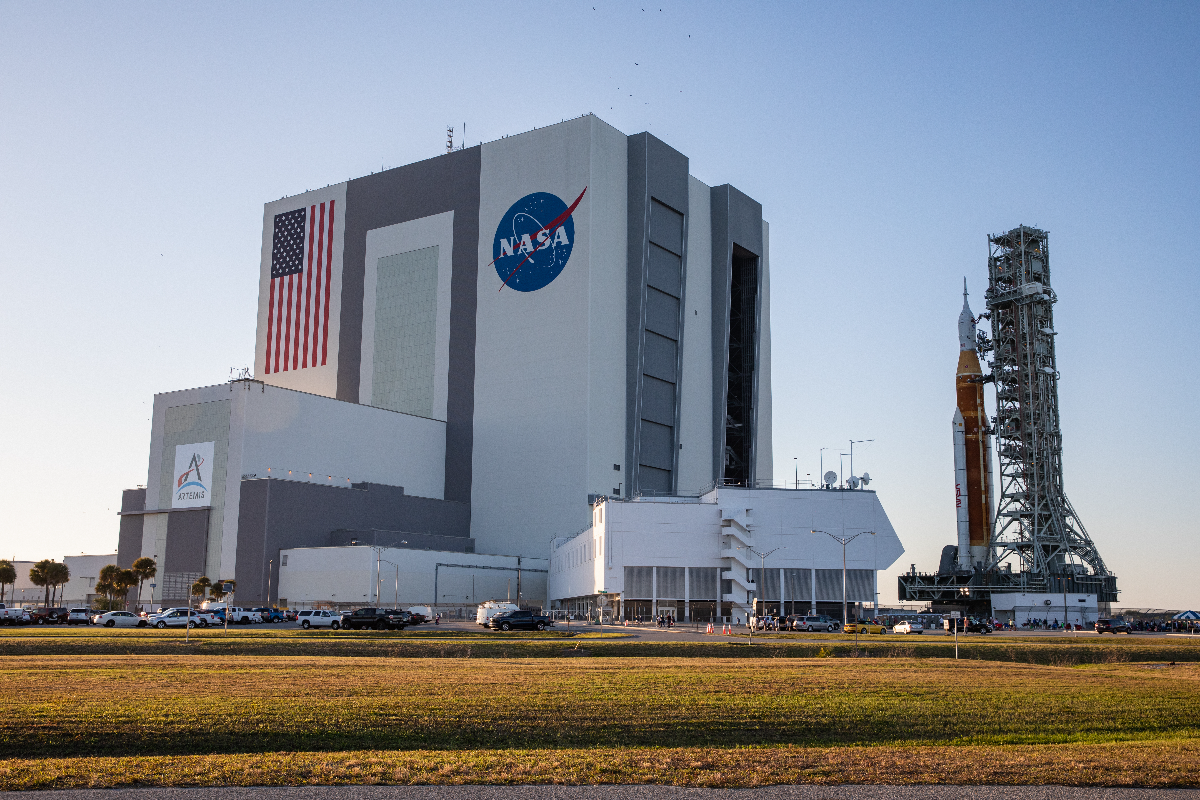 Artemis Moonshot Heats Up As Giant Rocket Boosters Rumble Into Kennedy