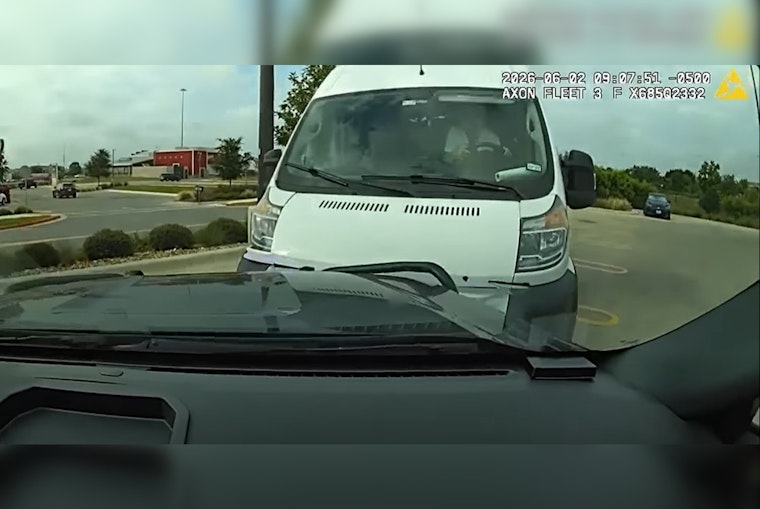 Austin Man In Stolen Van Slams Into Kyle Cop Car After High-Speed