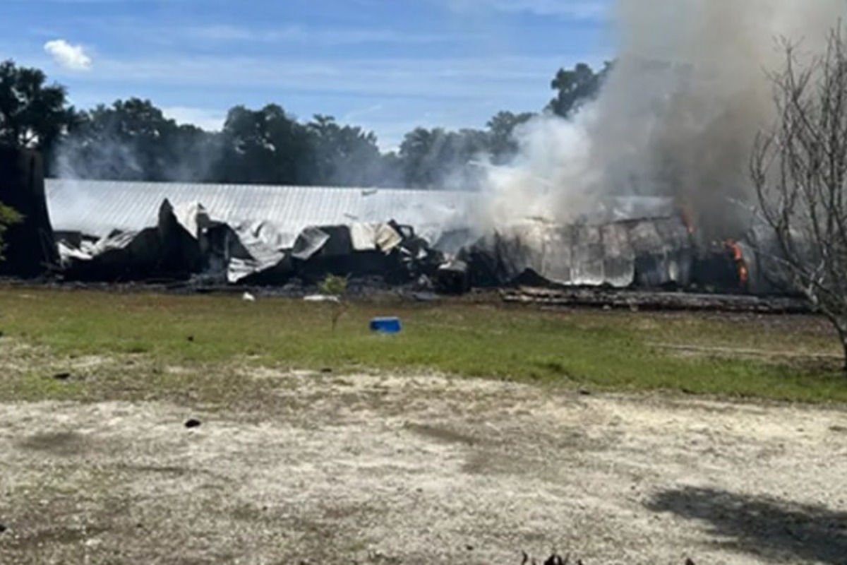 Crystal River Honey Plant Blown Apart in Morning Inferno