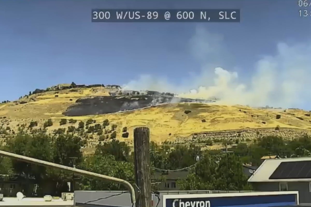 Ensign Peak Fire Roars Over Salt Lake, Torches 30 Acres