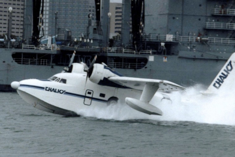 Seaplane Splashes Down in East River Near Throggs Neck, Passengers