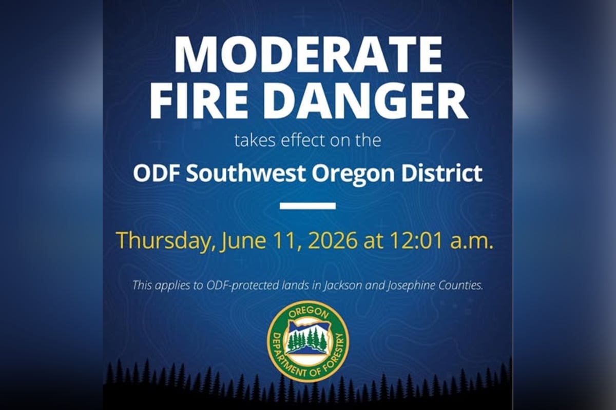 Fire Danger Rises to Moderate in Southwest Oregon