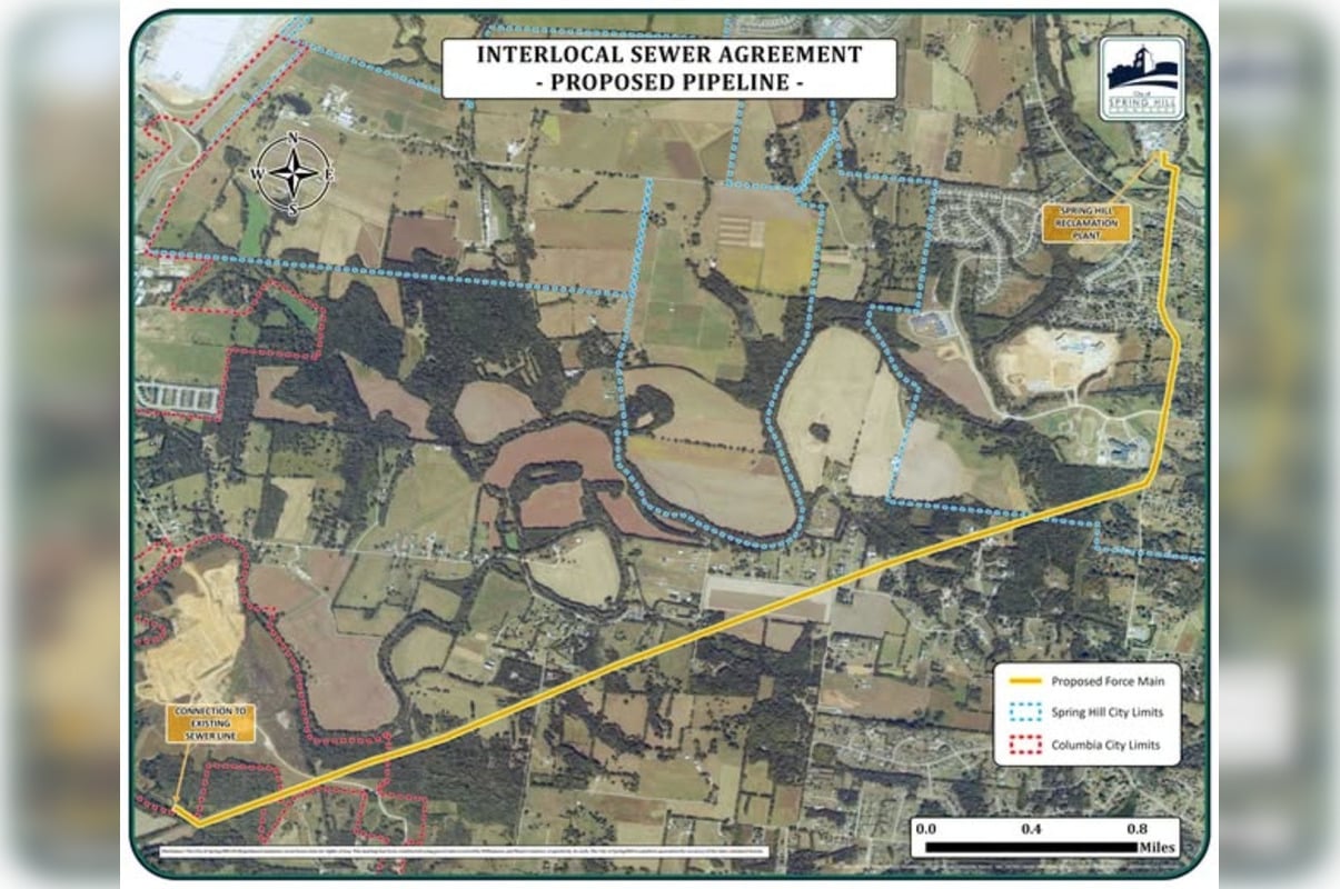 Spring Hill Looks To Columbia Pipe Fix To Ease Sewer Squeeze