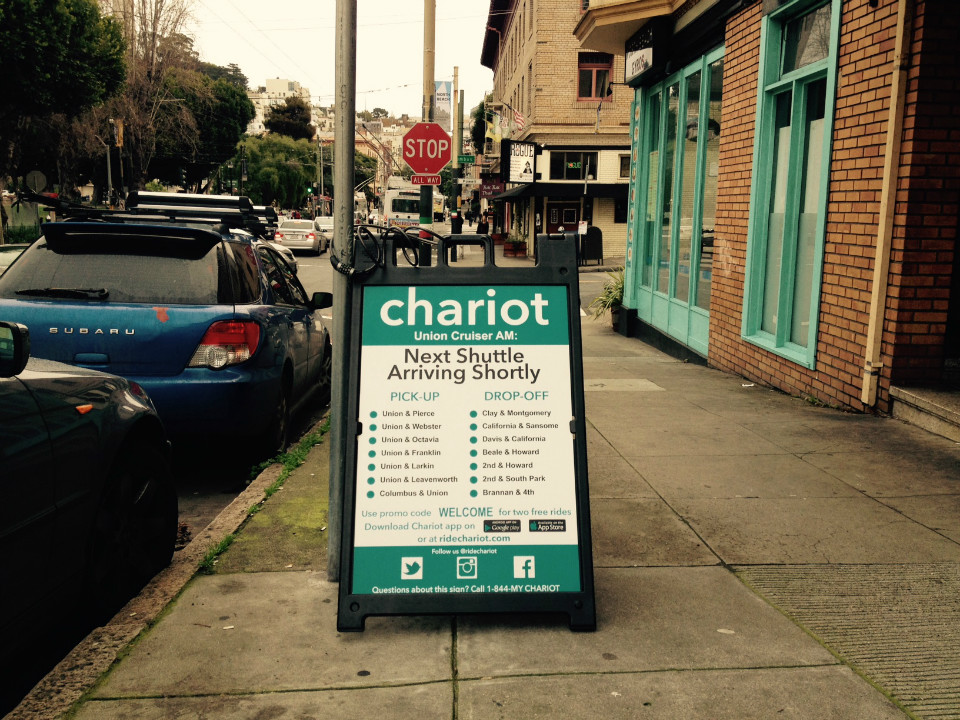 Chariot Shuttle Service Has Arrived In North Beach, Russian Hill