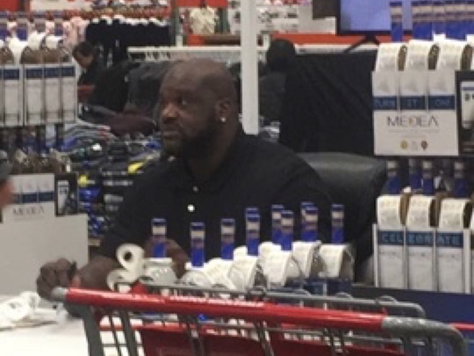 Spotted: Shaquille O'Neal Repping Vodka At Costco In SoMa