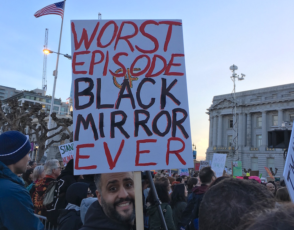 The Best And Funniest Signs From The Civic Center 'No Ban, No Wall'