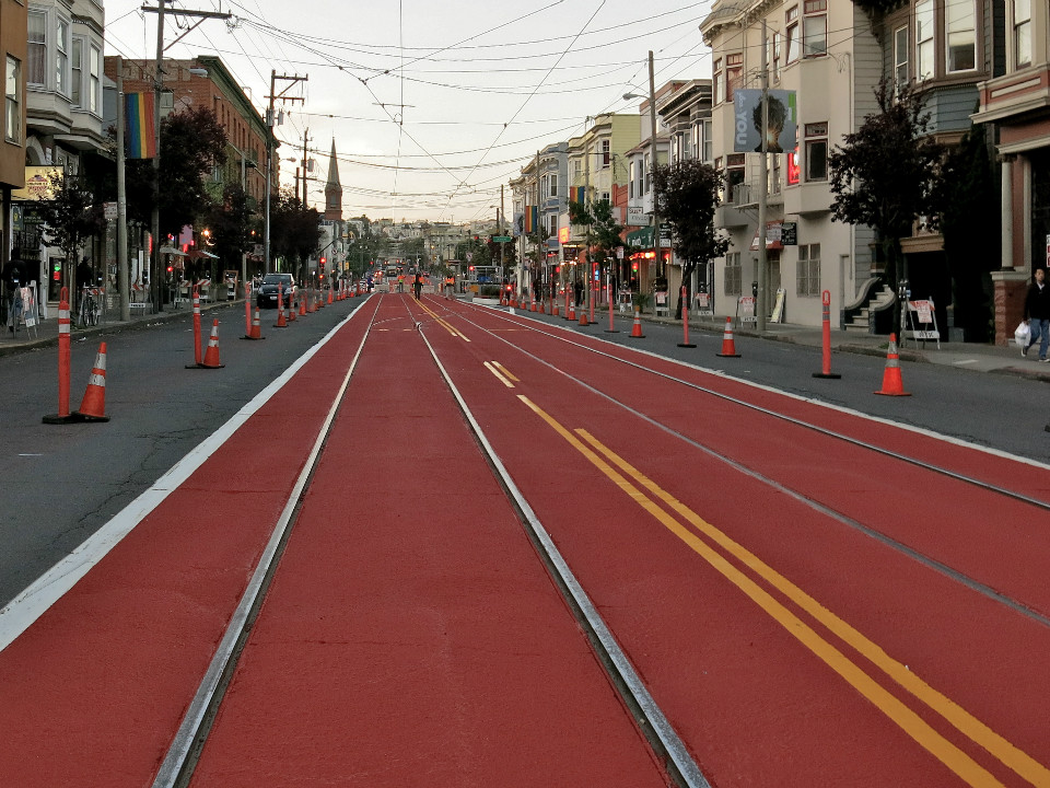 Federal Funding Could Expand Red Transit-Only Lanes To 50 Streets