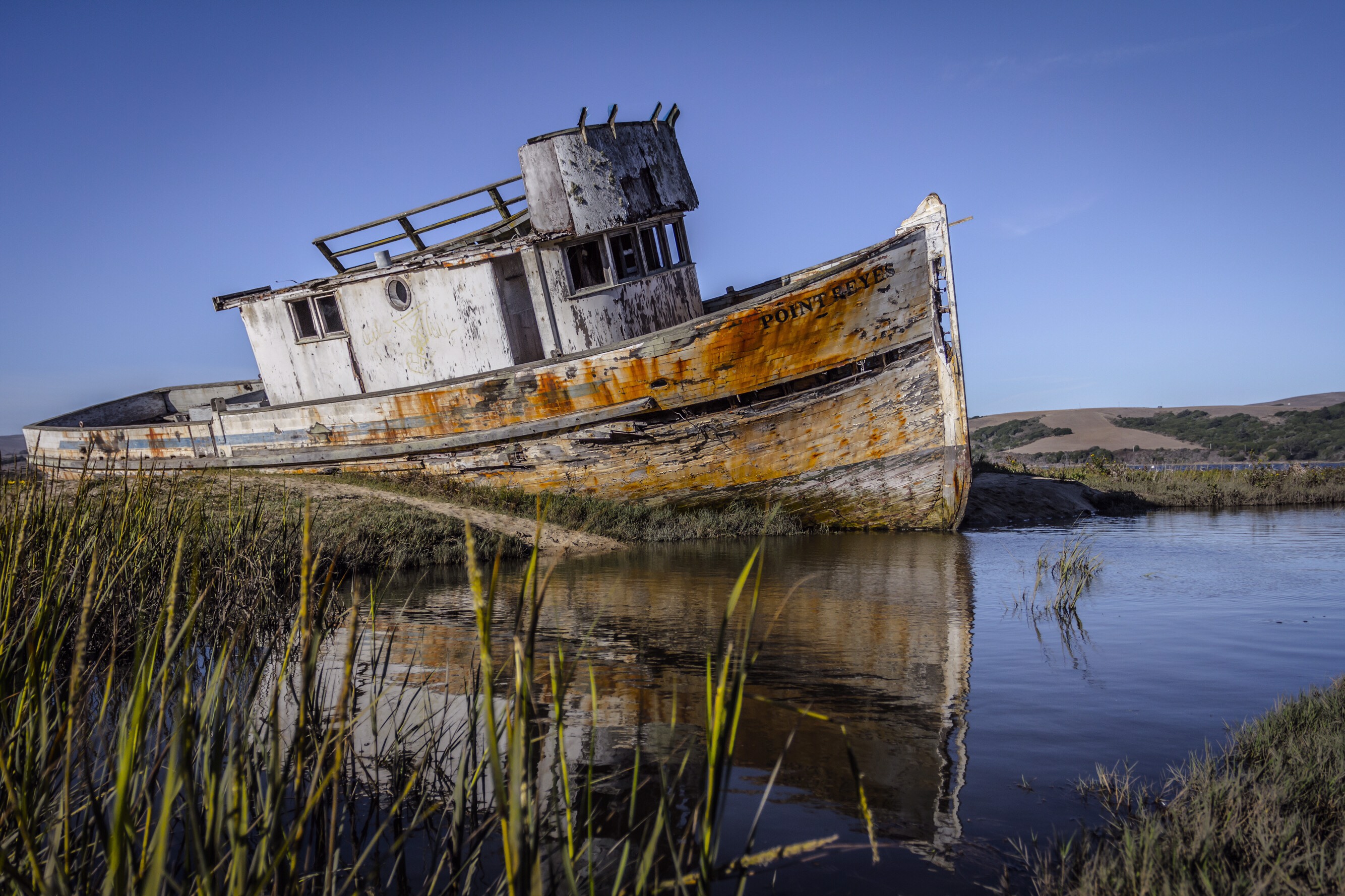 Iconic abandoned Point Reyes Boat severely damaged by a mysterious