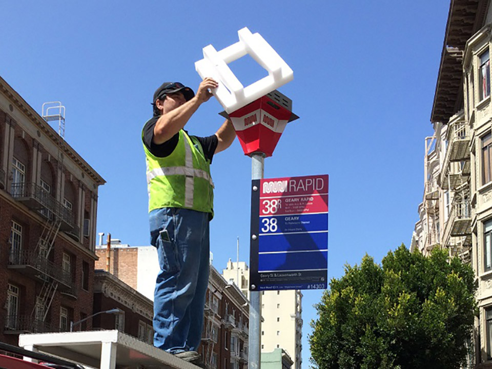 SFMTA To Install New Bus Stop Signage, Lighting